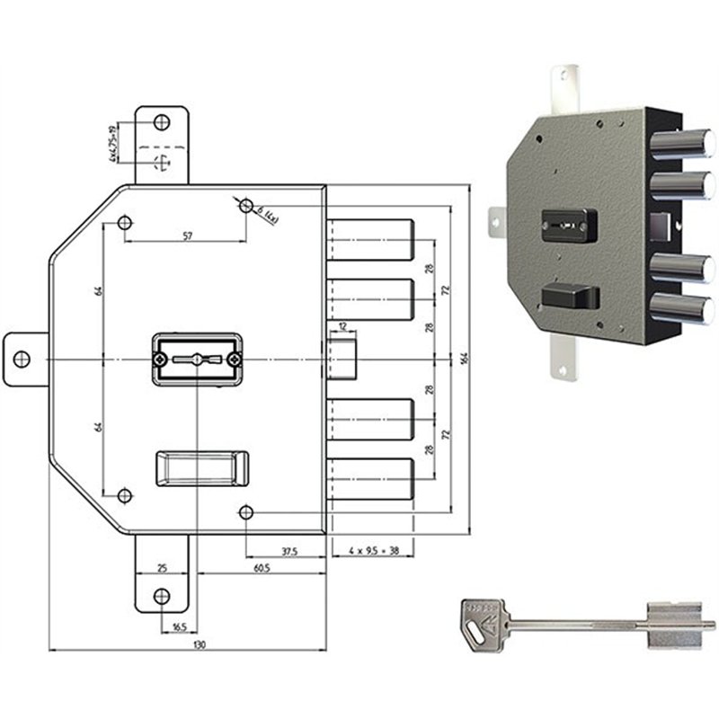 Lock apply CR 2350 Dual Map key - Matteoda.IT Italy
